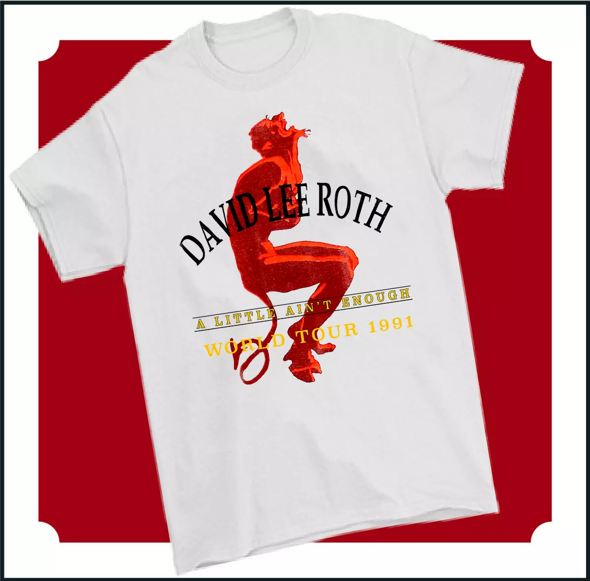Band David Lee Roth Cotton Black Unisex S-4XL T-Shirt David Lee Roth ...
