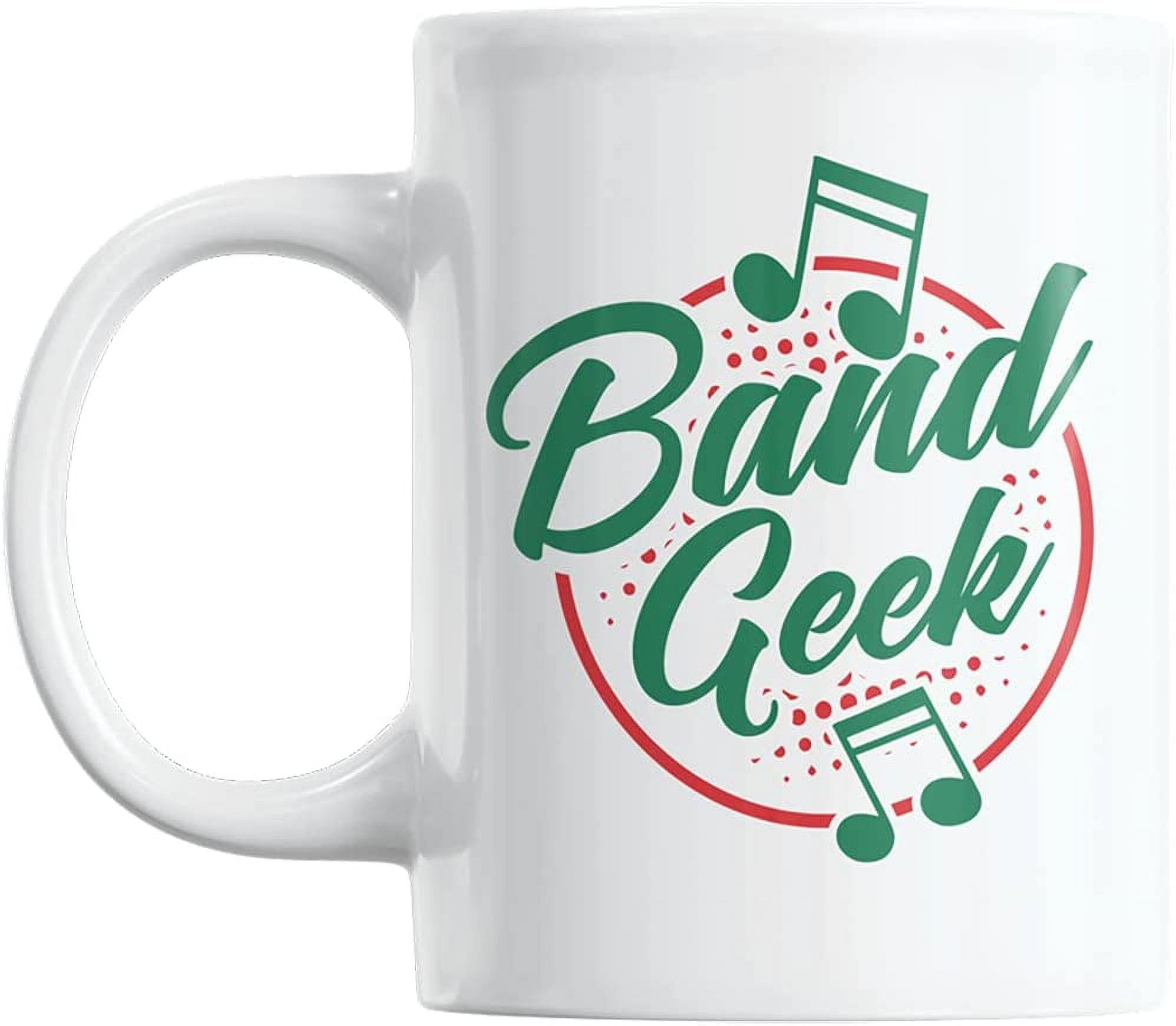 Band Geek feat Music Notes, Marching Band Pride Quotes Coffee & Tea Mug ...