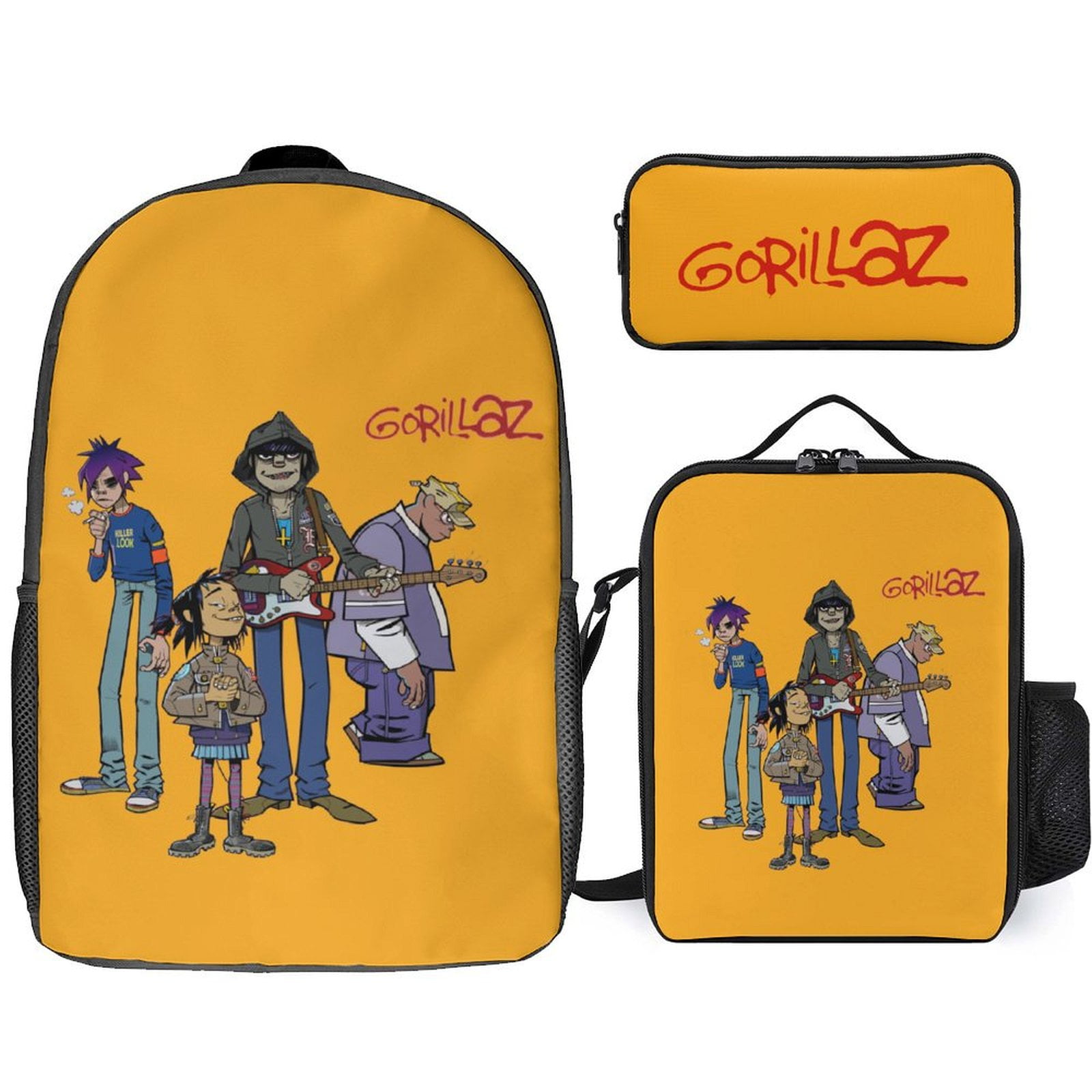 Band Gor-illaz Gor-illaz 3 Piece Set, 17 Inch Backpack, Lunch Bag, And ...