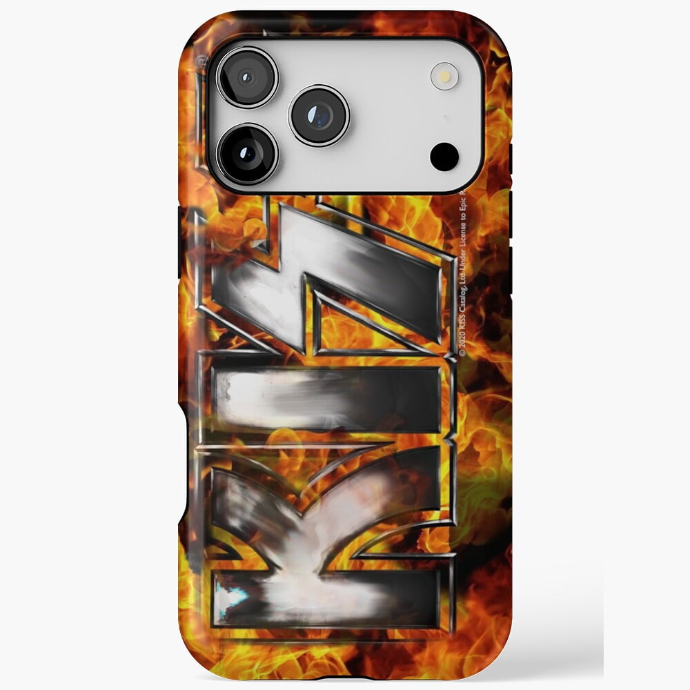 Band Logo On Fire Retro Rock Music Inspired Artwork iPhone Case 17 ...