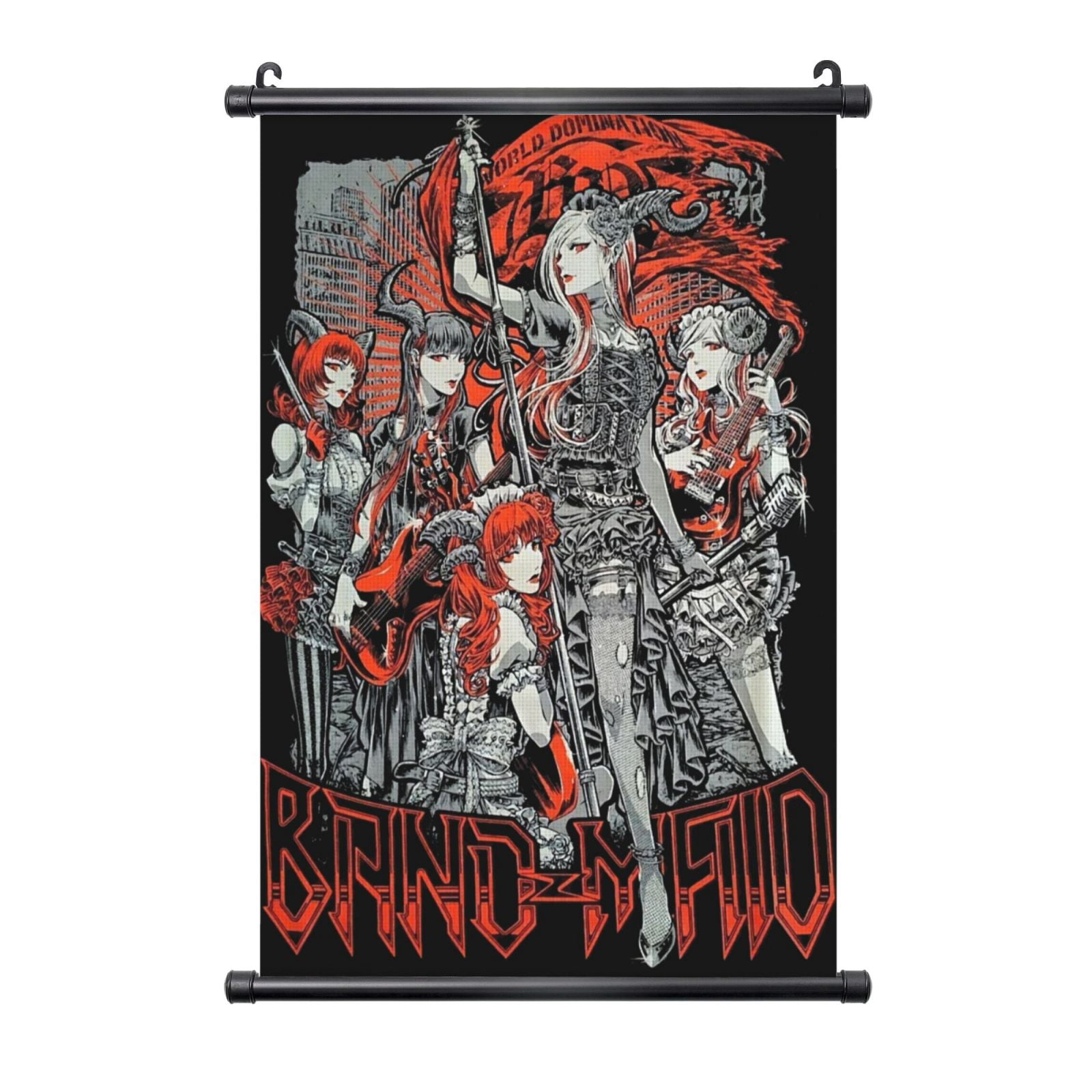 Band Maid Posters Wall Hanging Black Plastic Shaft Poster Wall Art ...