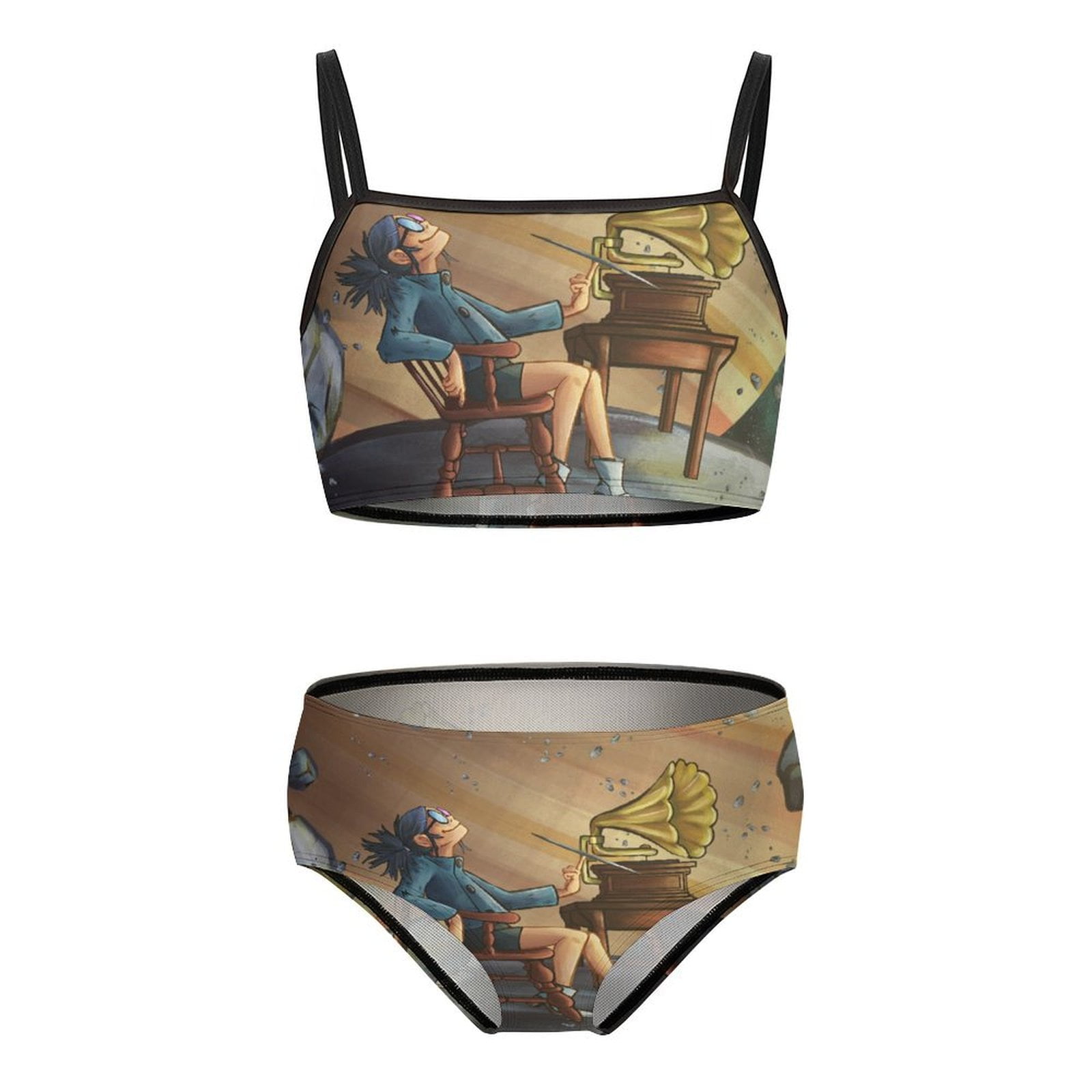 Band Music Gorillaz Children's Swimsuit Girls Swimwear 2 Piece Bikini ...