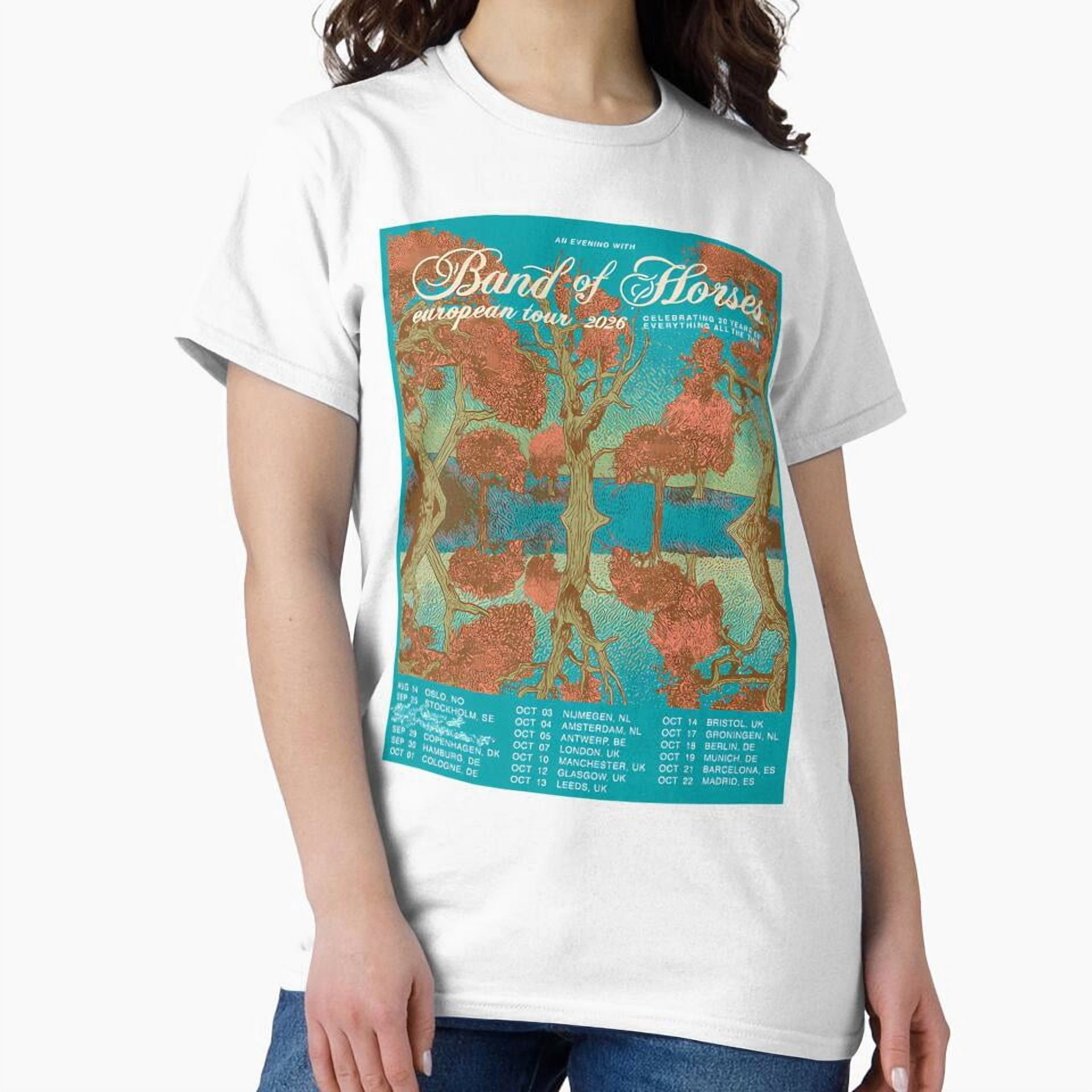 Band Of Horses Concert Tour Dates Indie Apparel T-Shirt - Walmart.com
