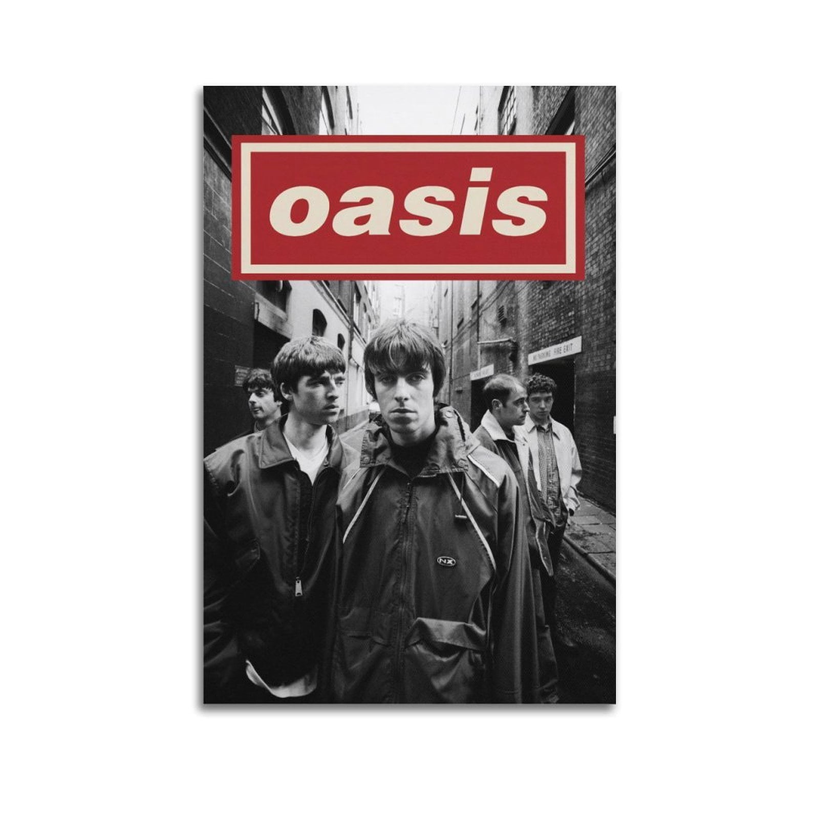 Band Poster for Oasis Vintage Black And White Anime Star Music Picture ...