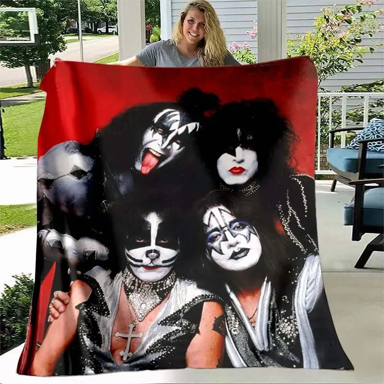Band Printed Blanket Kiss Band Ultra Lightweight Soft Plush Flannel ...