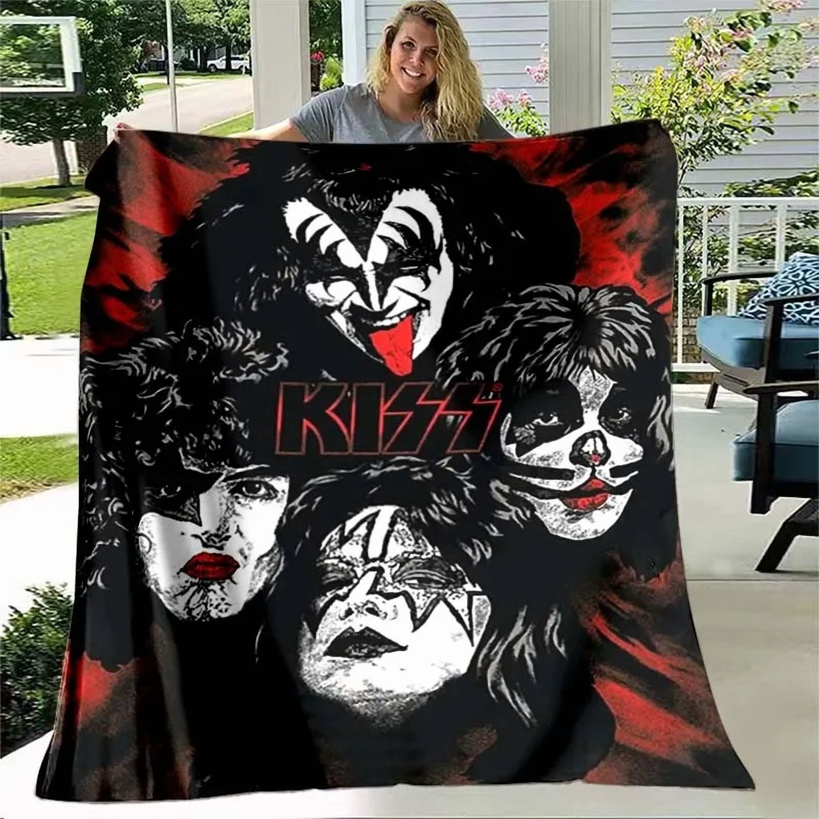 Band Printed Blanket Kiss Band Ultra Lightweight Soft Plush Flannel ...