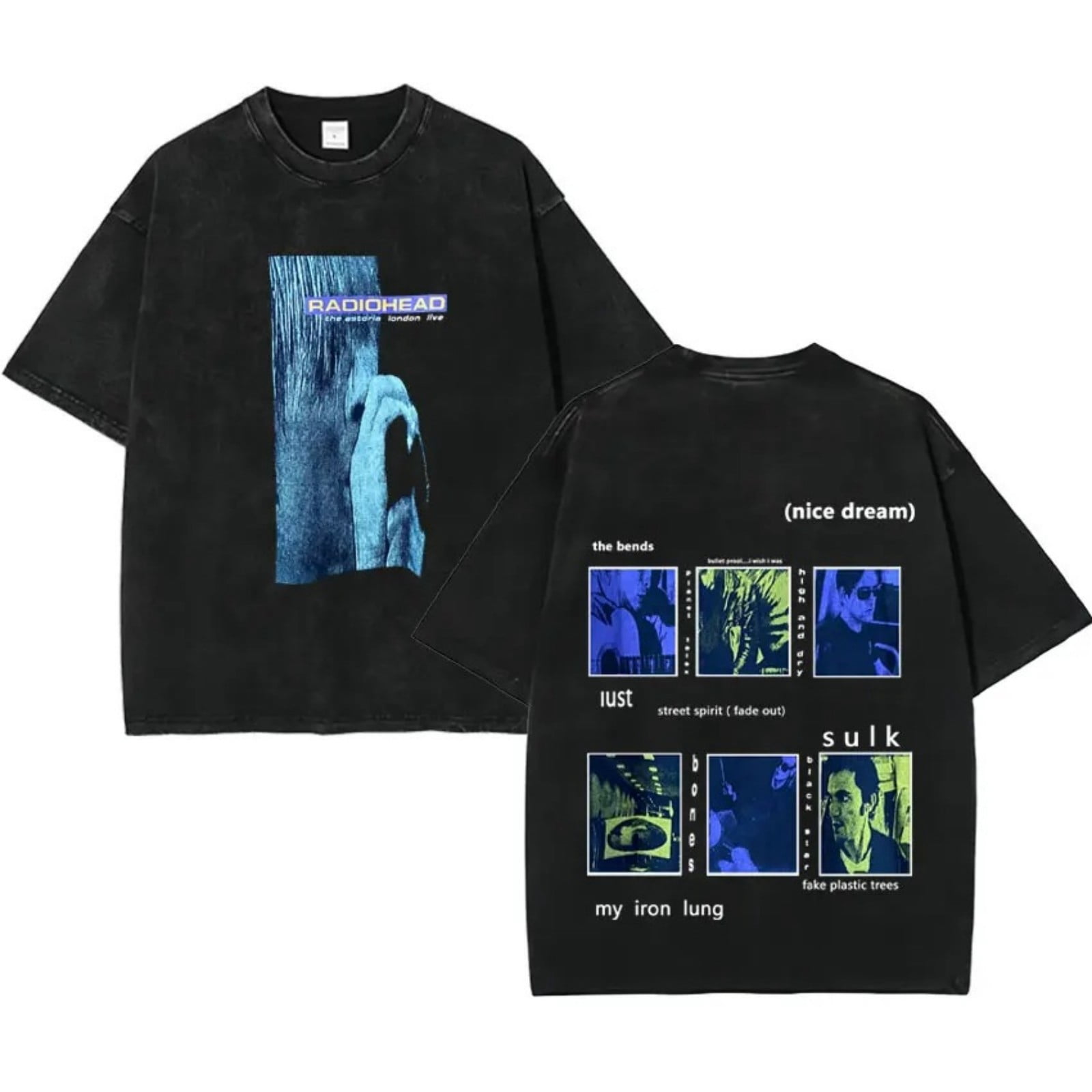 Band Radiohead Shirt Men's Black Cotton T-Shirts O Neck Tees - Walmart.com