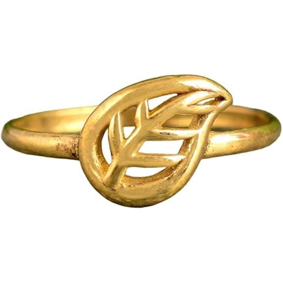 Band Ring, Women Silver Ring, Plain Ring, 925 Sterling Silver, Leaf ...