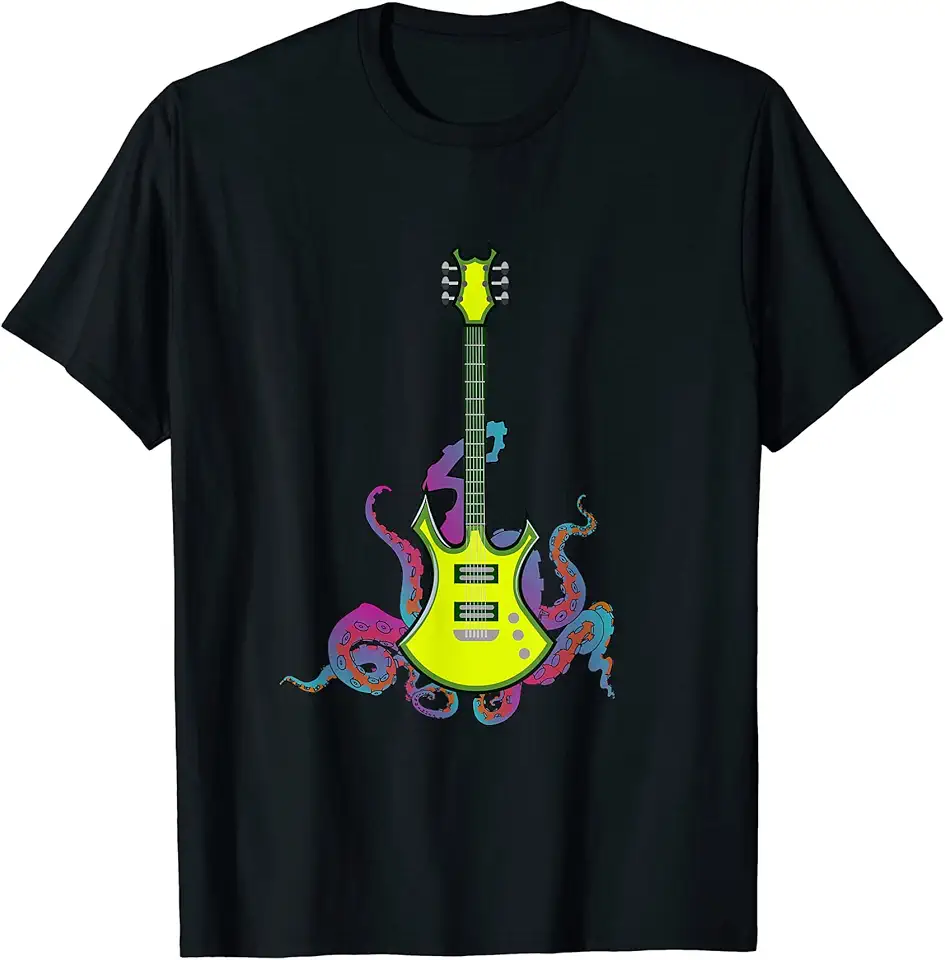 Band Shirts Rock And Roll Guitar T Shirts For Men Band Tee T-Shirt ...