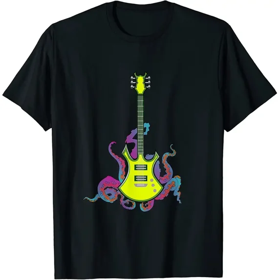 Band Shirts Rock And Roll Guitar T Shirts For Men Band Tee T-Shirt ...