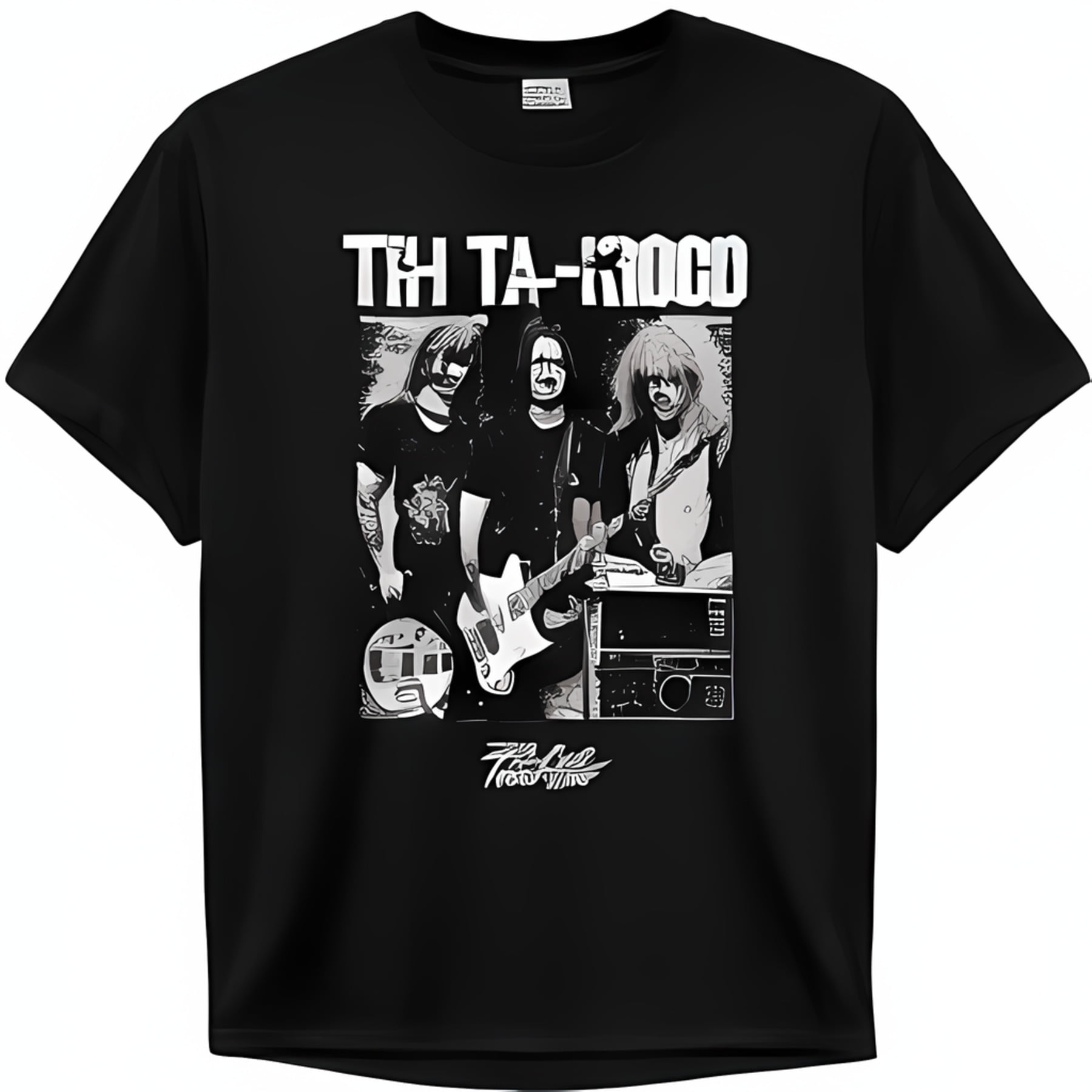 Band T-Shirt: THEStartrope Hair Metal Group Graphic T-Shirt Black ...