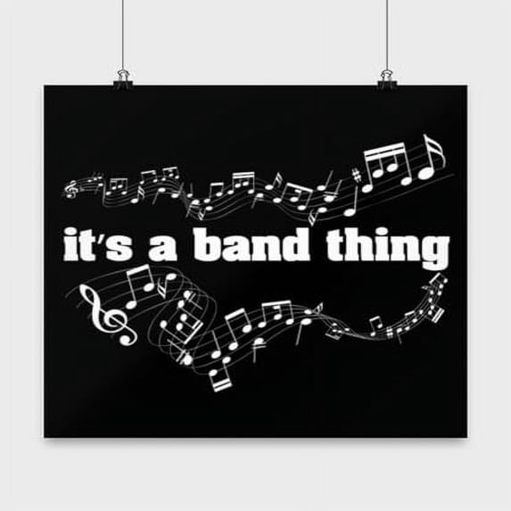 Band Thing Art - Music Lovers - 13x13 Poster Print - Home Decor ...