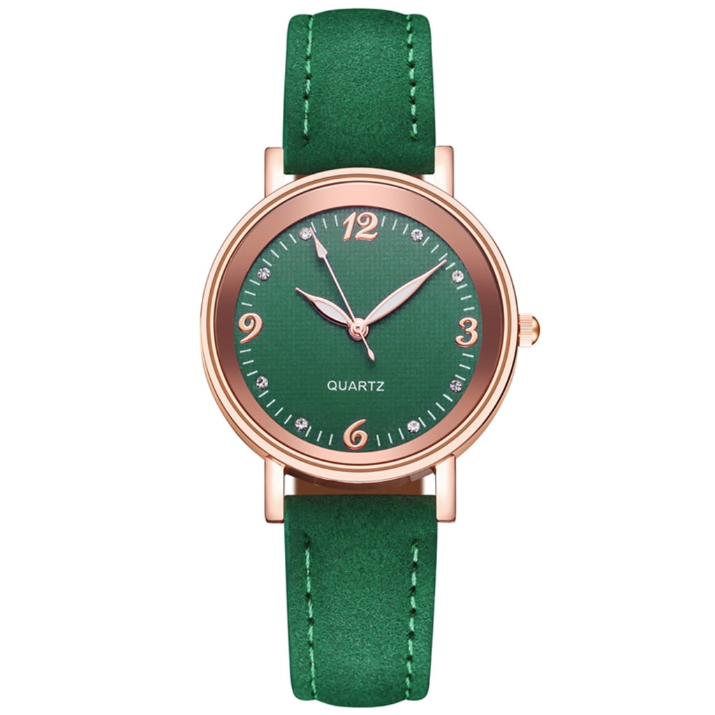 Band Watch Women Leather Quartz Analog Wrist Women's Watch Mens Watches ...
