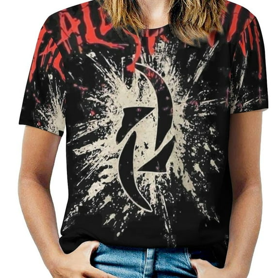 Band Woman'S Tee Women Zipper Sexy Printed Vintage T Shirts Tops Full ...