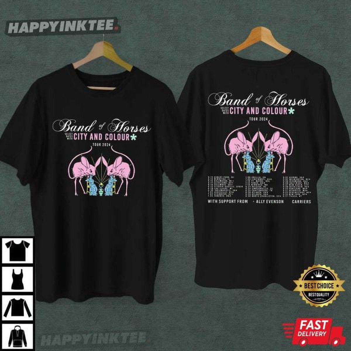 Band of Horses City and Color 2024 Tour T-Shirt - Walmart.com