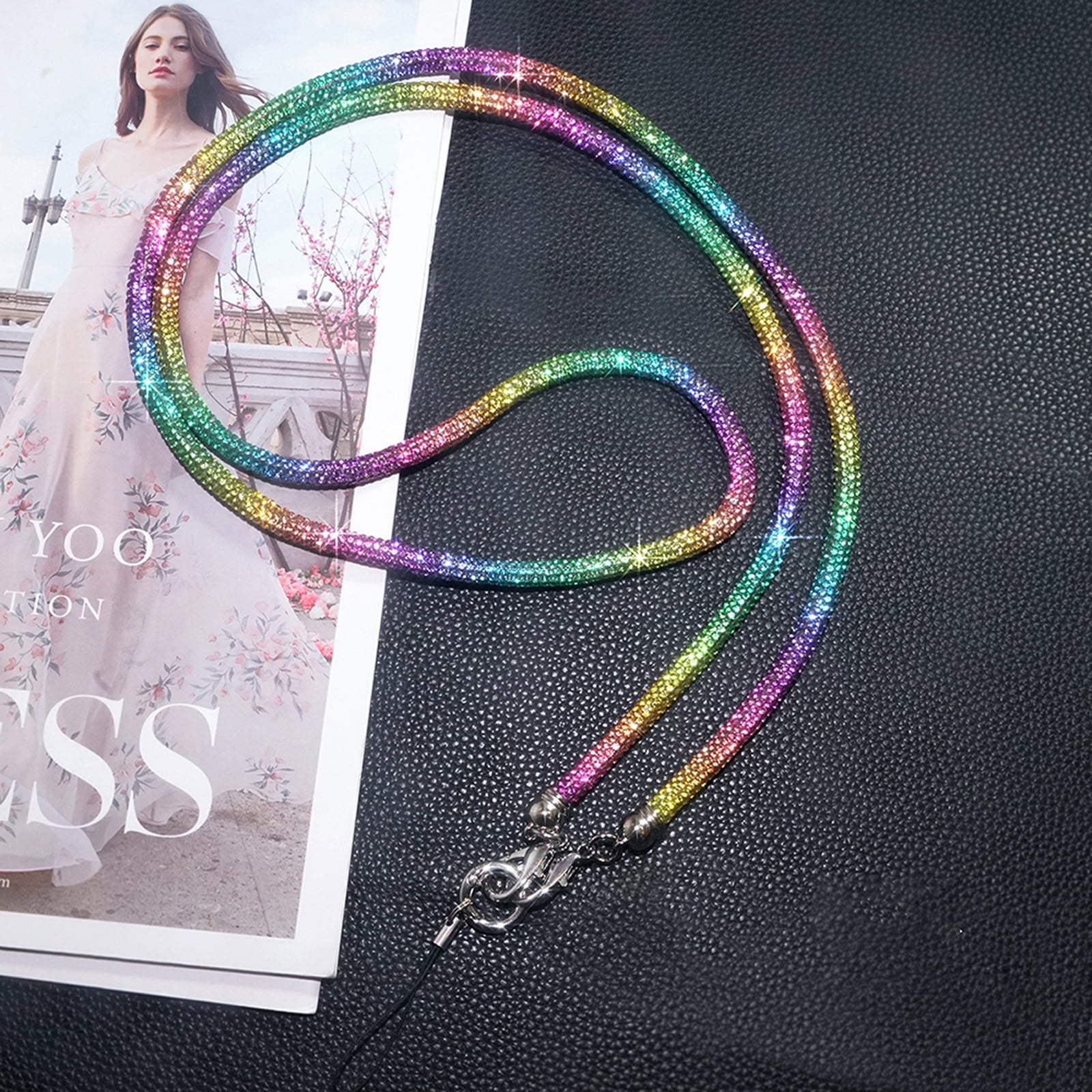 BandPlus Rhinestone Office Lanyard, 30" Bling Shoulder Strap Neck ...
