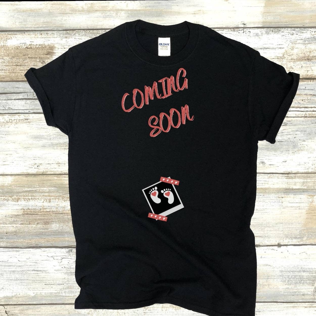 BandRole Coming Soon Pregnancy Announcement Shirt, Mommy to Be ...
