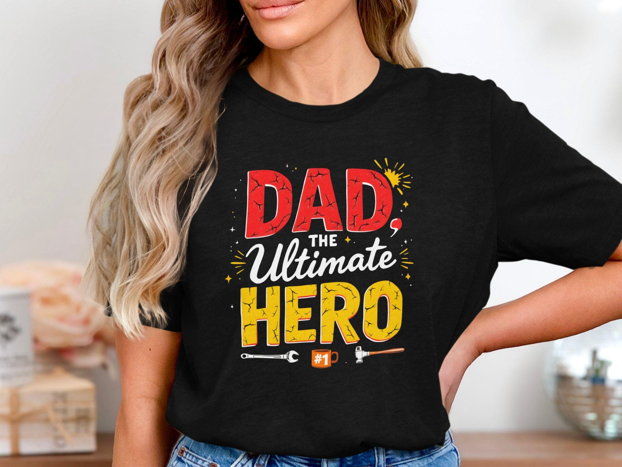 BandRole Dad The Ultimate Hero Shirt, Father's Day Gift Tee, Best Dad ...