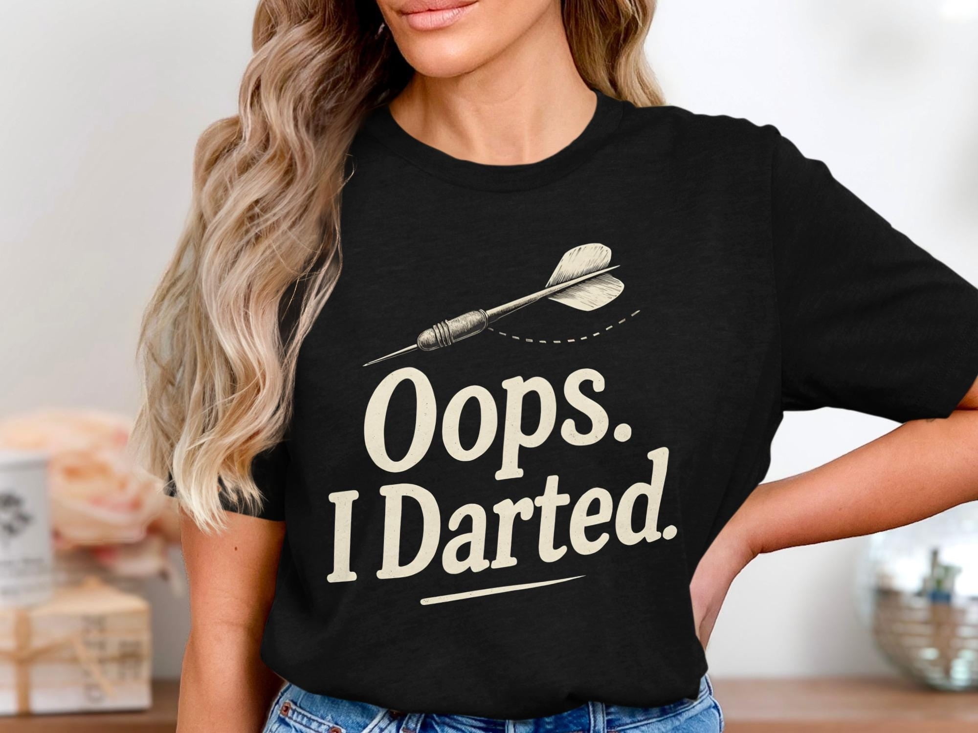 BandRole Darts Shirt, Oops I Darted Tee, Pub Game Humor T-Shirt ...