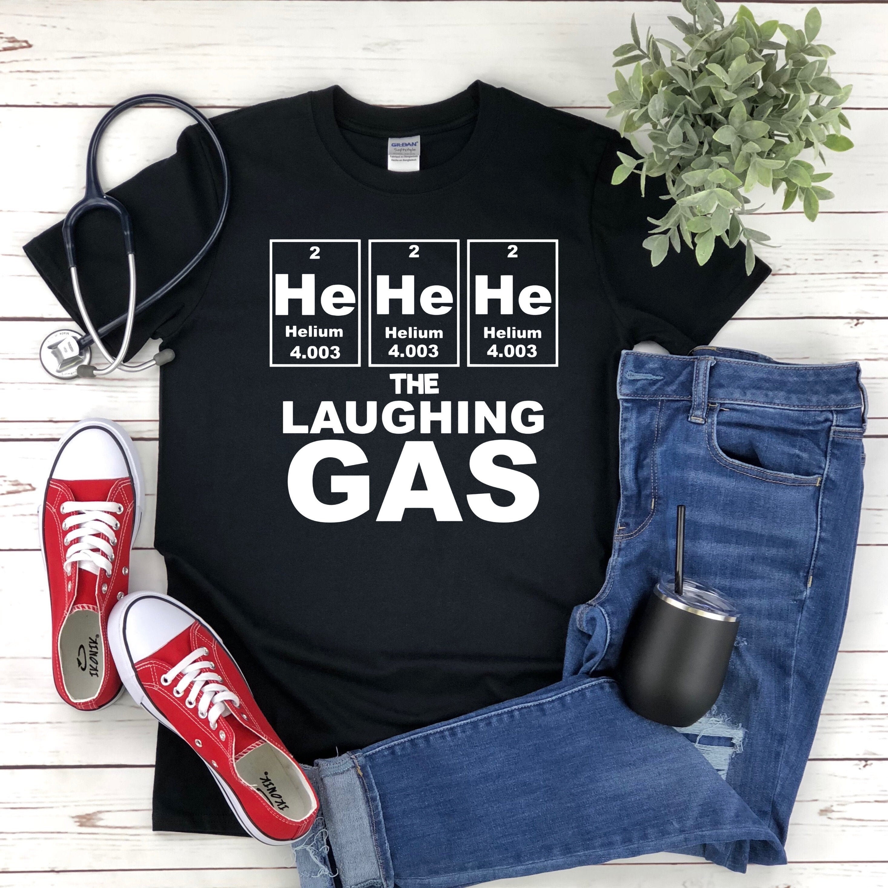 BandRole He He He Laughing Gas Shirt - Science T Shirts - Science Gifts ...
