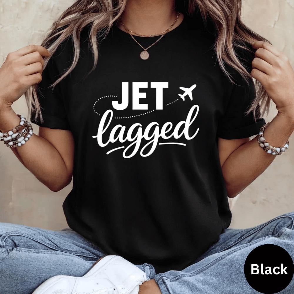 BandRole Jet Lagged Shirt, Flight Attendant Stewardess T-Shirt, Cabin ...