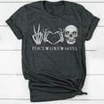 BandRole Peace Love Skull Hippie Peace Human Skeleton Hand Skull T ...