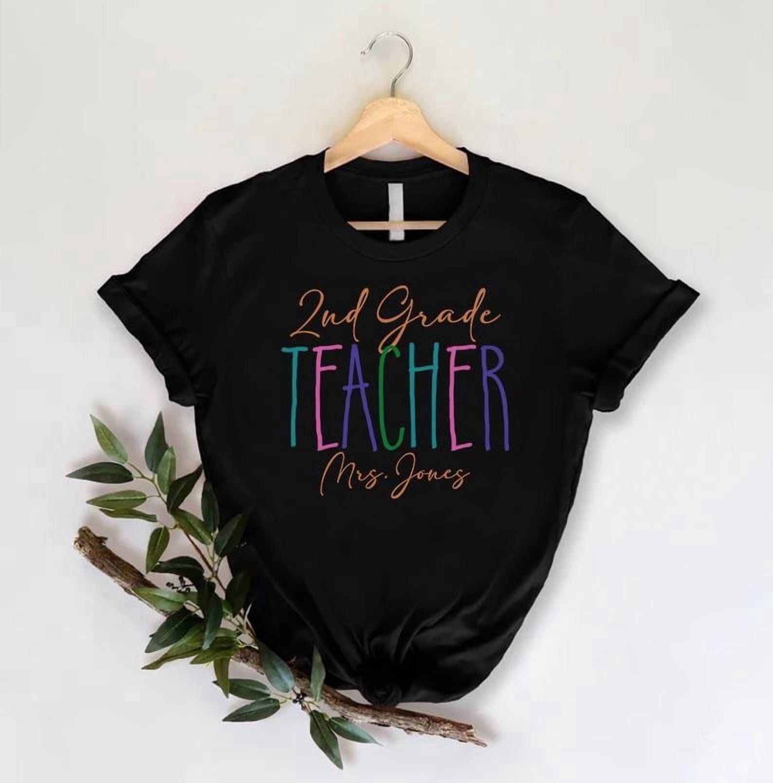 BandRole Personalized Teacher T-Shirt, Custom School Shirt, 2nd Grade ...