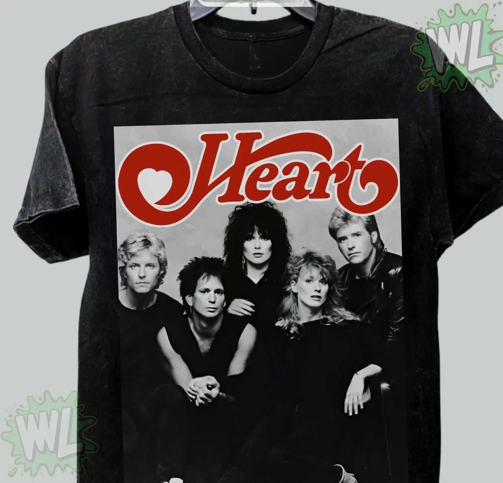 BandRole RARE! Heart Band Member 2025 Black Cotton T-Shirt All Size ...