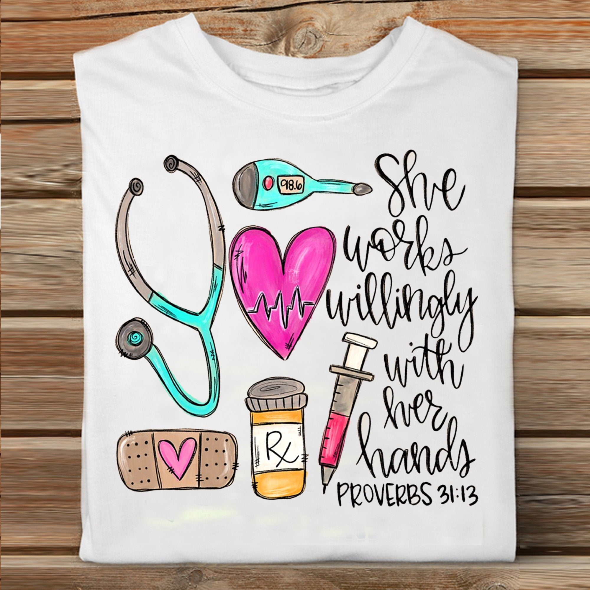 BandRole She Works Willingly With Her Hands Christain Nurse Dedicated ...