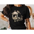 BandRole Sparrow T-Shirts, Birdhouse Art, Cottagecore Shirt, Cute Bird ...