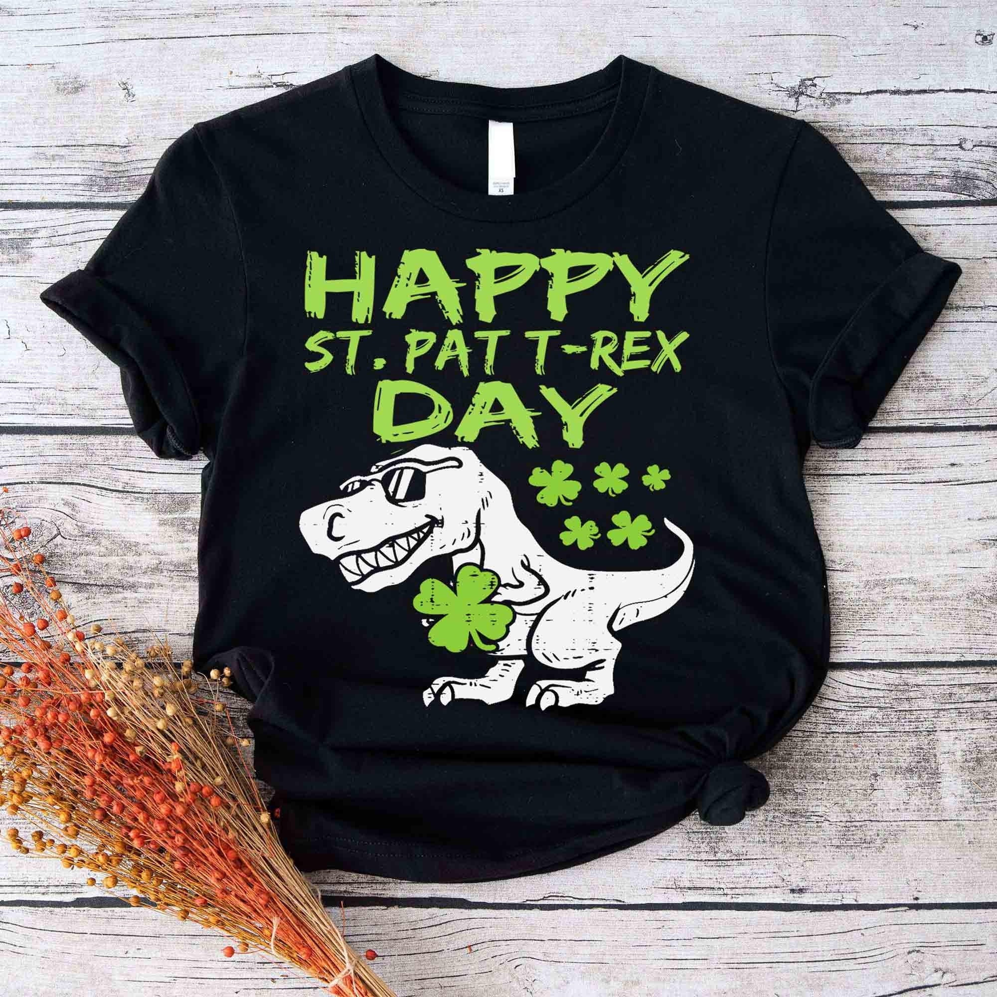 BandRole St Patricks Day T-Rex Shirt, Lucky Dino Tee - Walmart.com