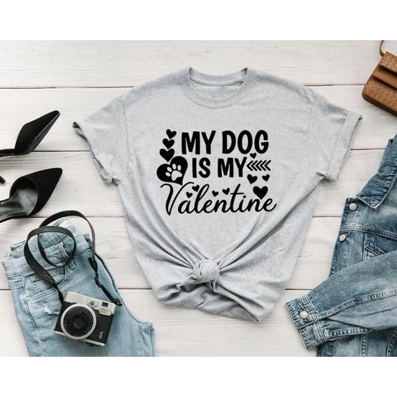 BandRole Valentines Day Shirt For Dog Mom, My Dog Is My Valentine, Dog ...