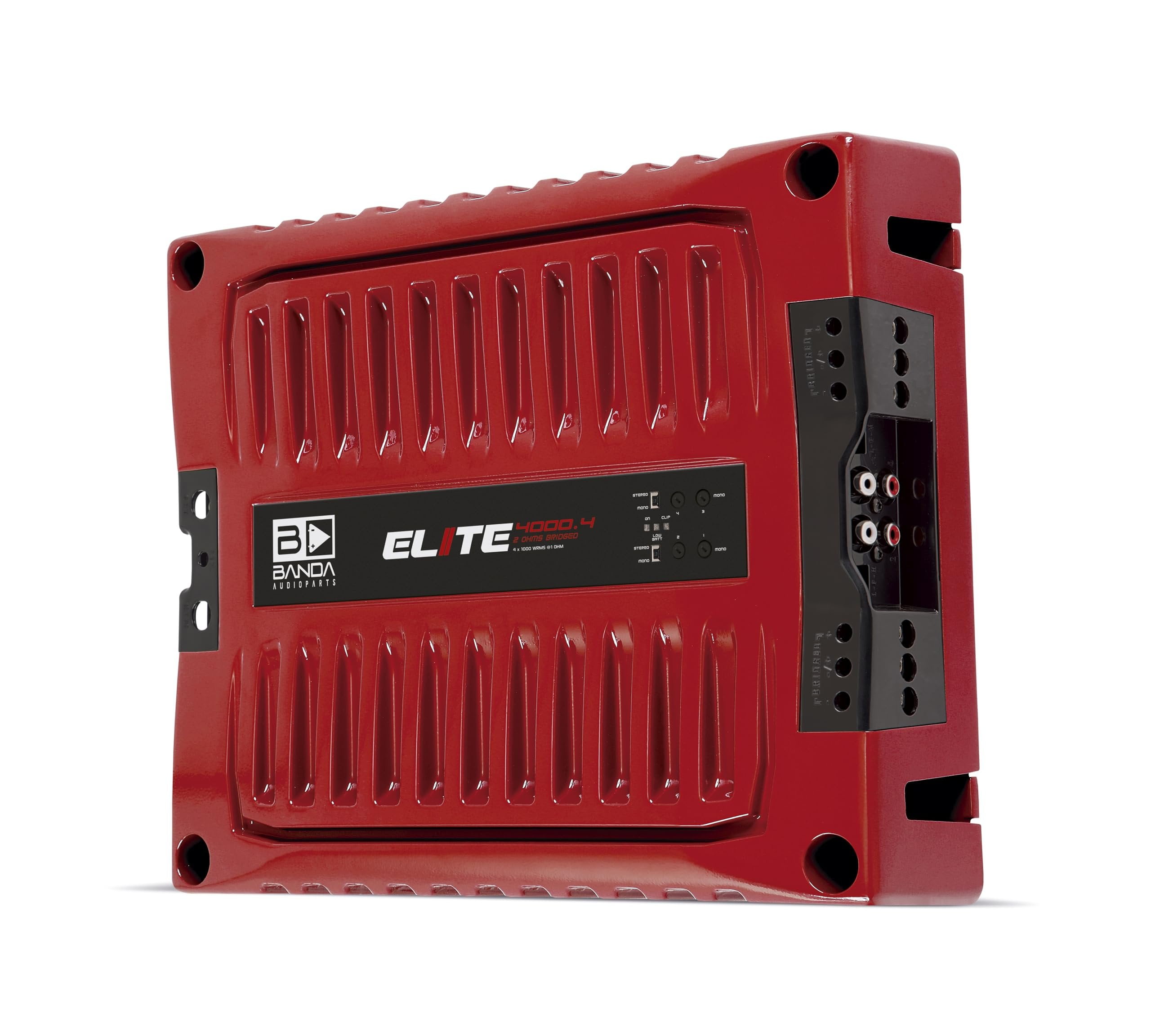Banda 4000.41OHMRED 4000W 4 Channel 1 Ohm Elite Car Audio Amplifier ...