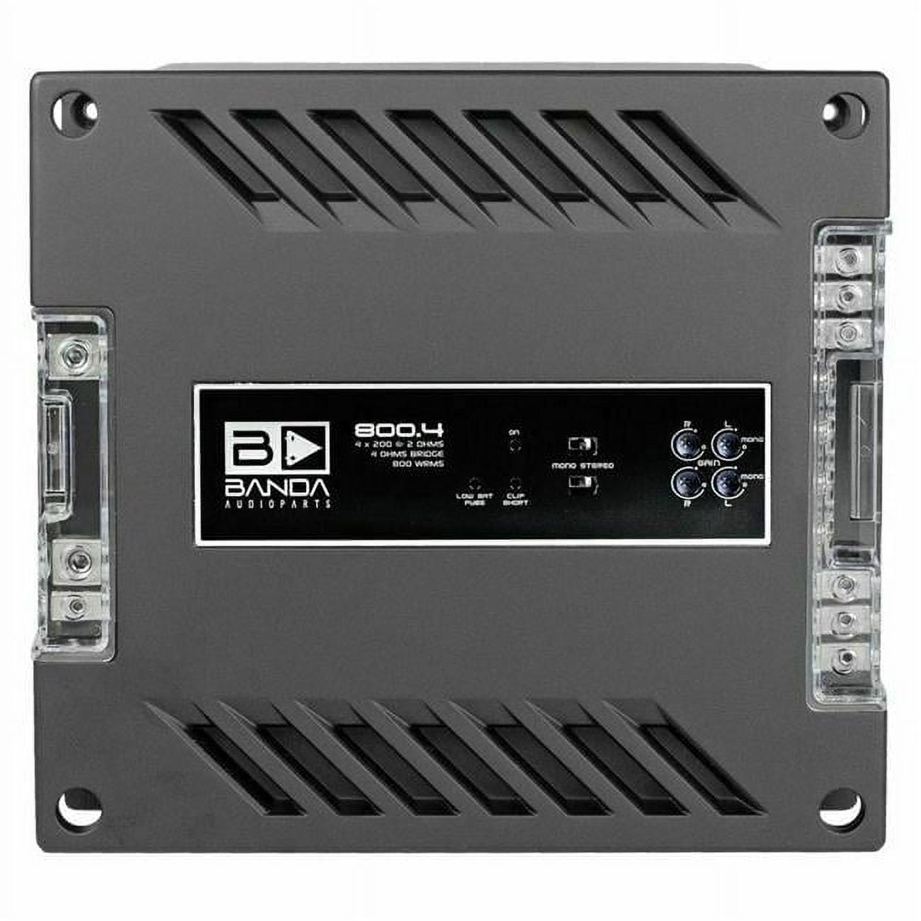 Banda BD800.42OHMRED 800W 4 Channel 2 Ohm Car Audio Amplifier, Red ...