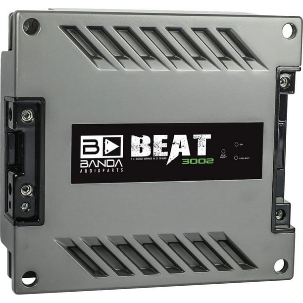 Banda BEAT3000.2RED 3000W 2 Ohm Beat Car Audio Amplifier, Red - Walmart ...