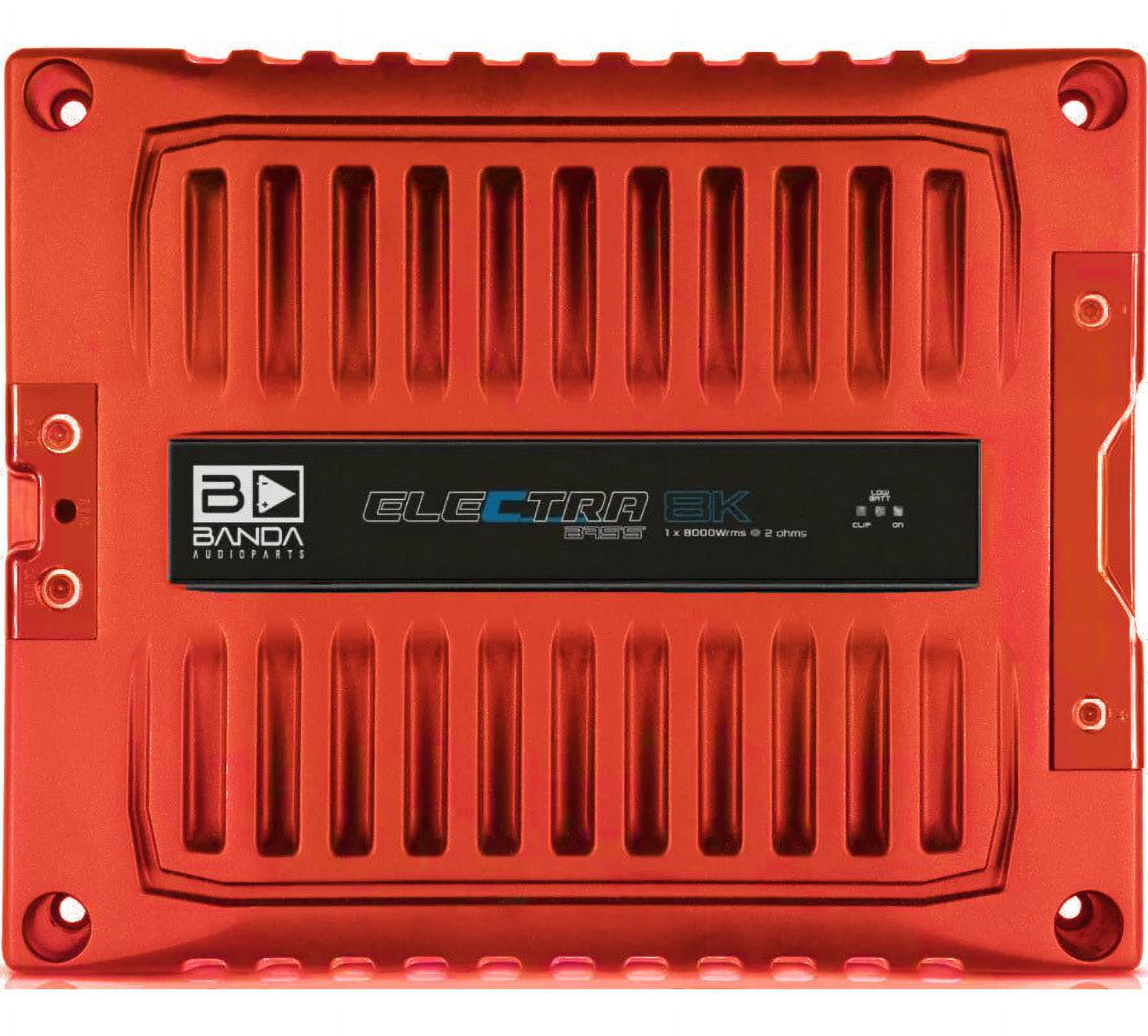 Banda ELEC8K2RED Electra 8000 Watt Bass 2 Ohm Car Amplifier - Red ...