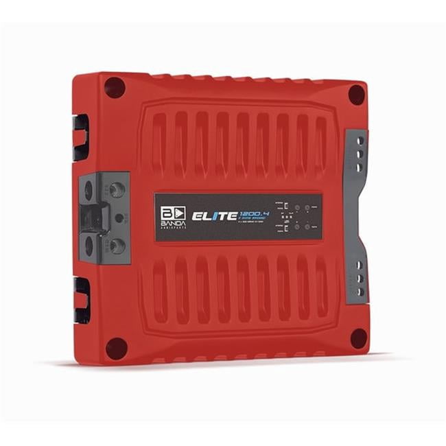 Banda ELITE1200.41RED Elite 1200.4 4-Channel 1200W RMS Car Amplifier ...