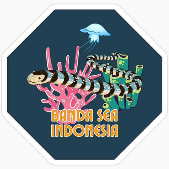 Banda Sea - Indonesia Sticker Phone Decal Water Bottle Stickers Car ...