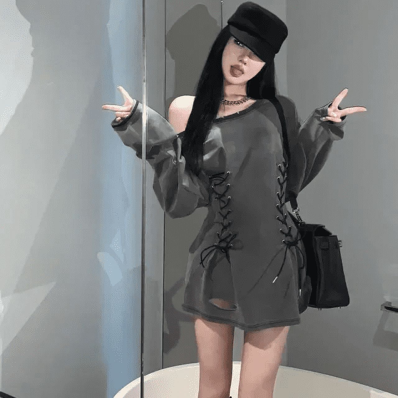 Bandage Bodycon Dress - GRAY, S ( 40-45 KG) - Walmart.com