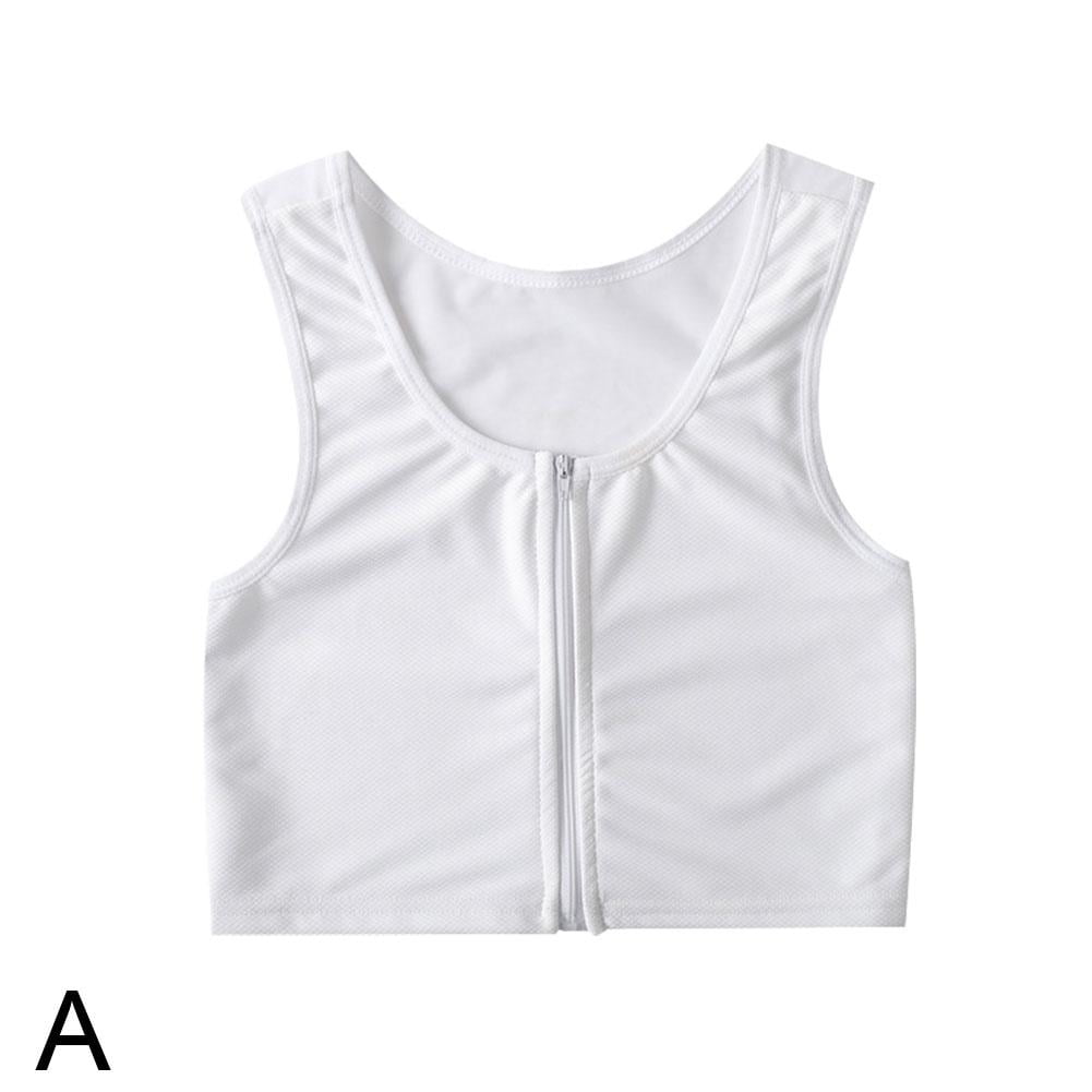 Bandage Chest Binder Zip Up Breast Binder Flat Slim Supporter D9C2 9CX2 ...