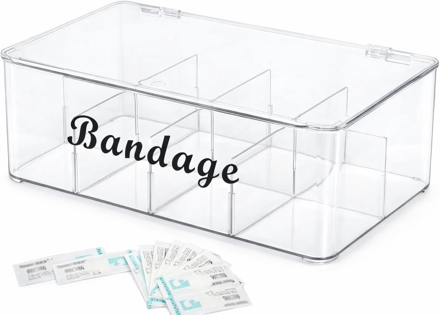 Bandage Storage Organizer -Large Capacity First Aid Organizer -8 ...