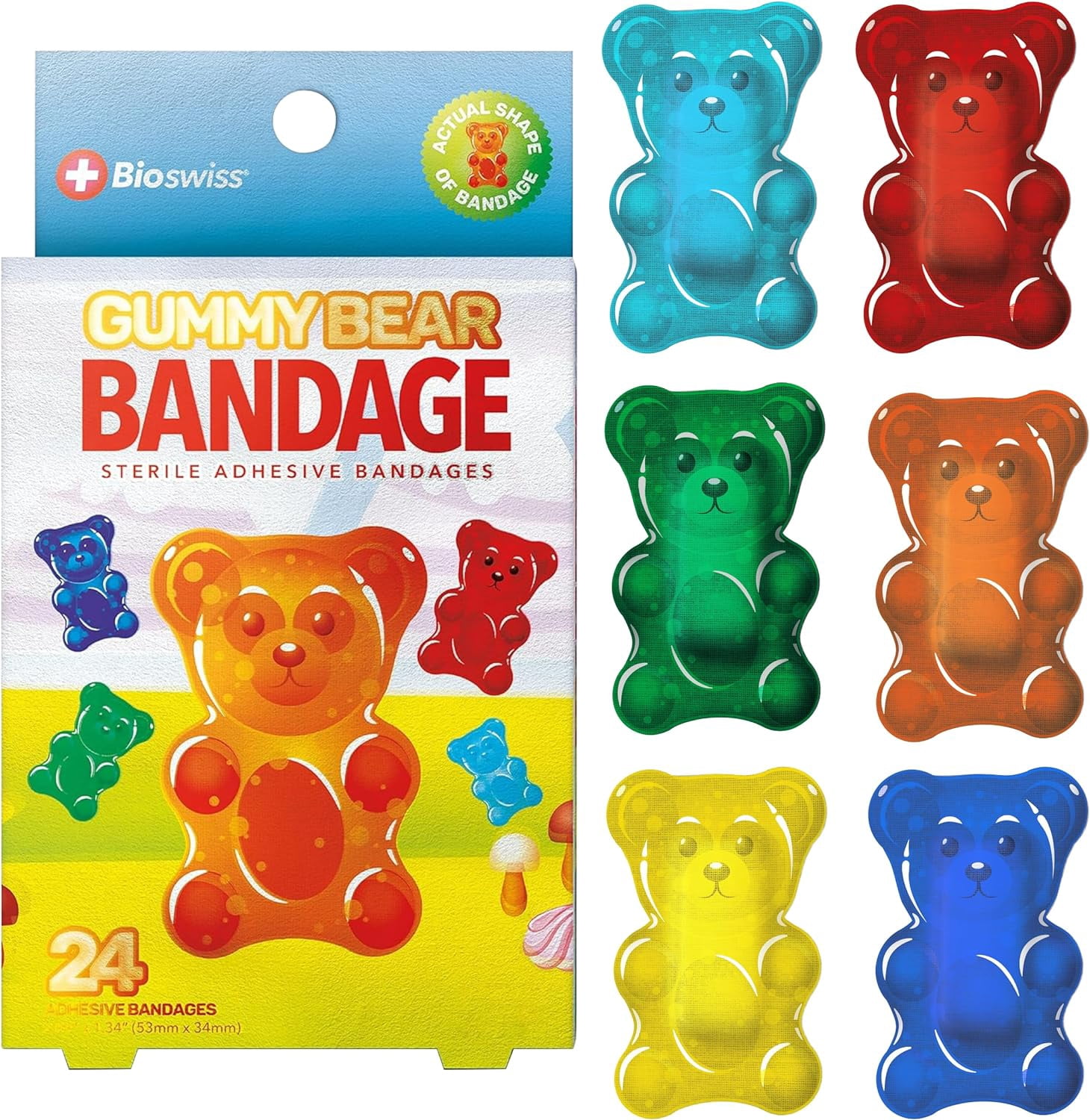 Bandages, teddy bear-shaped self-adhesive bandage set, latex-free ...