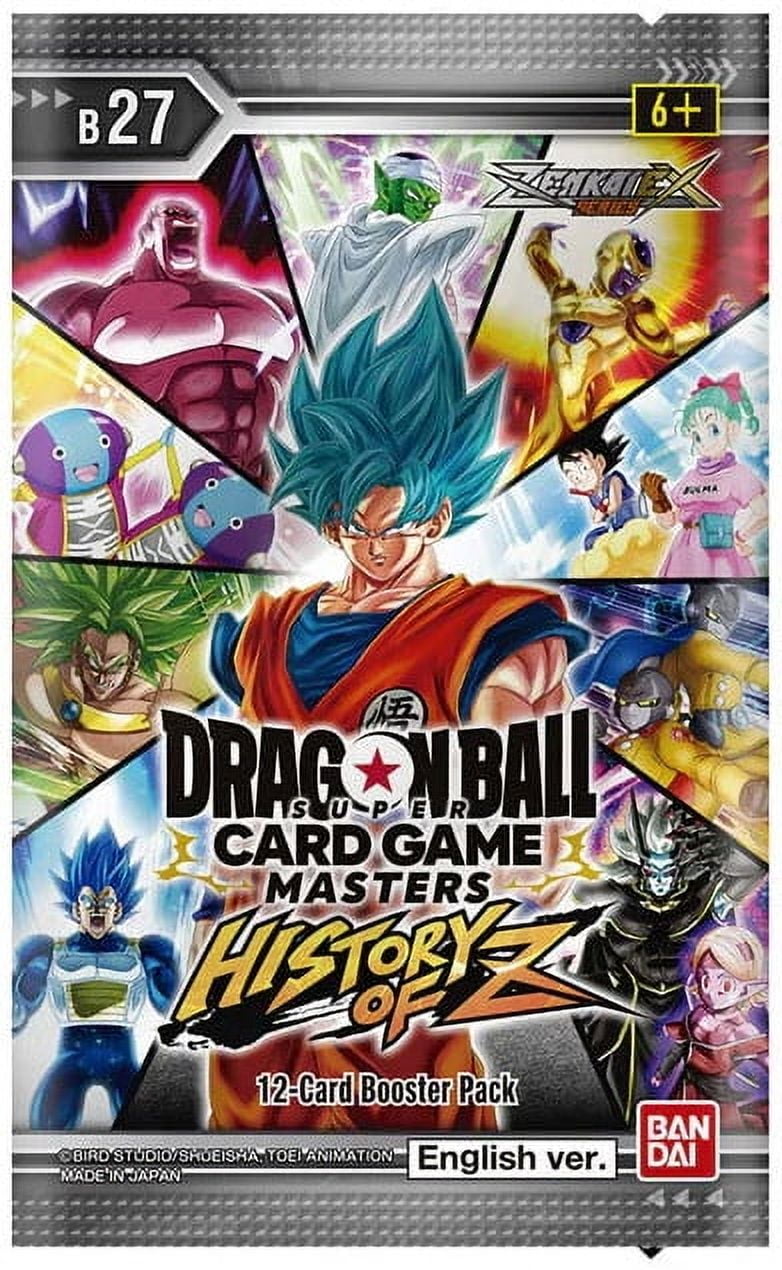Bandai Dragon Ball Super Cards Zenkai Series Masters - History of Z B27 - BOOSTER PACK [12 Cards ...