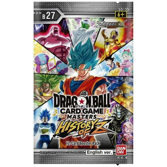 Bandai Dragon Ball Super Cards Zenkai Series Masters - History of Z B27 - BOOSTER PACK [12 Cards ...