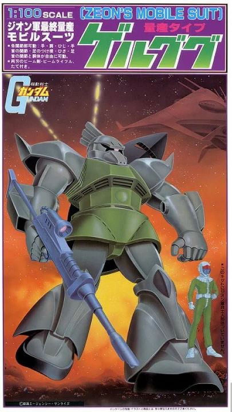 Bandai Gundam MS-14 Mass Production Gelgoog 1/100 Scale Vintage Model ...