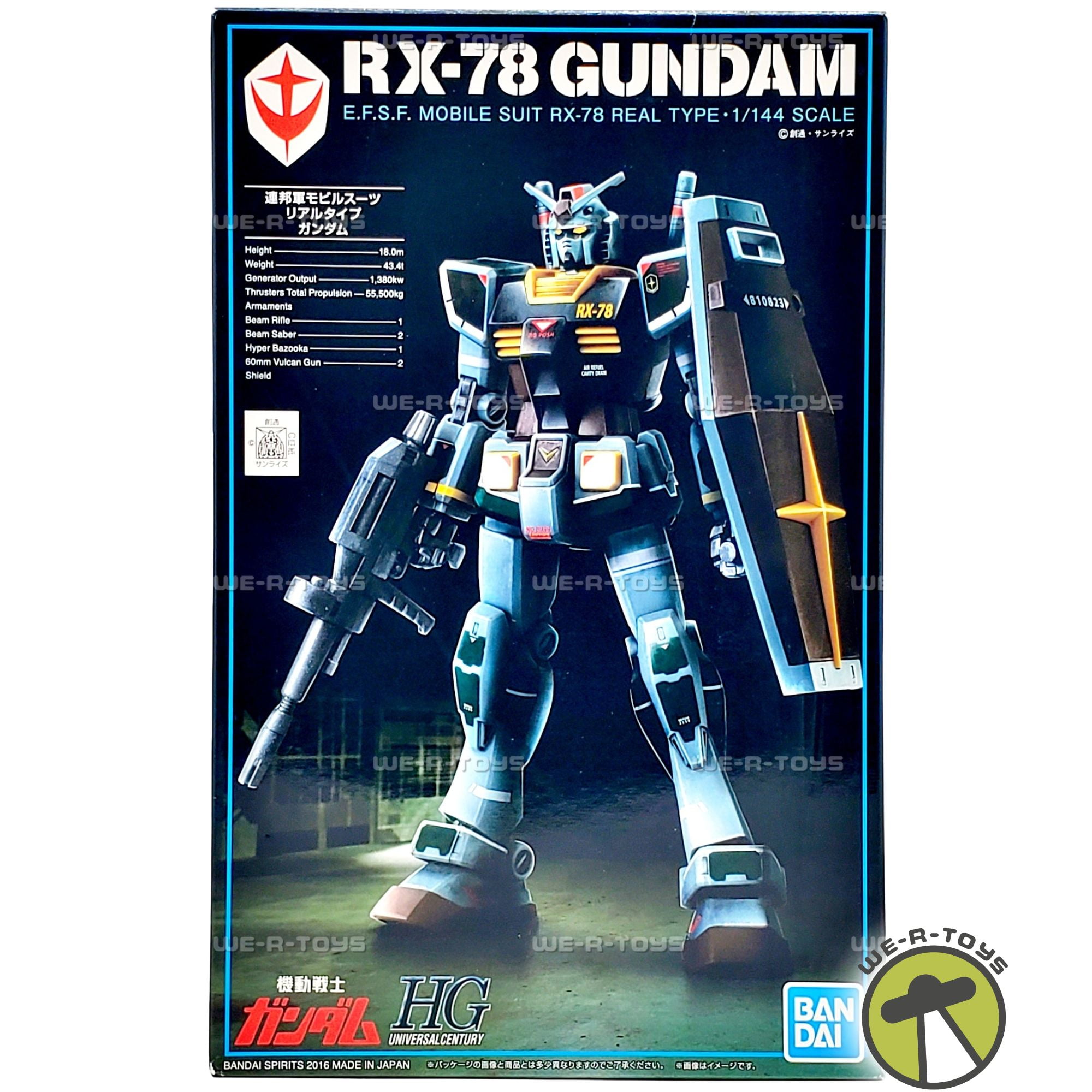 Bandai HGUC Mobile Suit RX-78 Real Type HG 1/144 Model Kit - Walmart.com