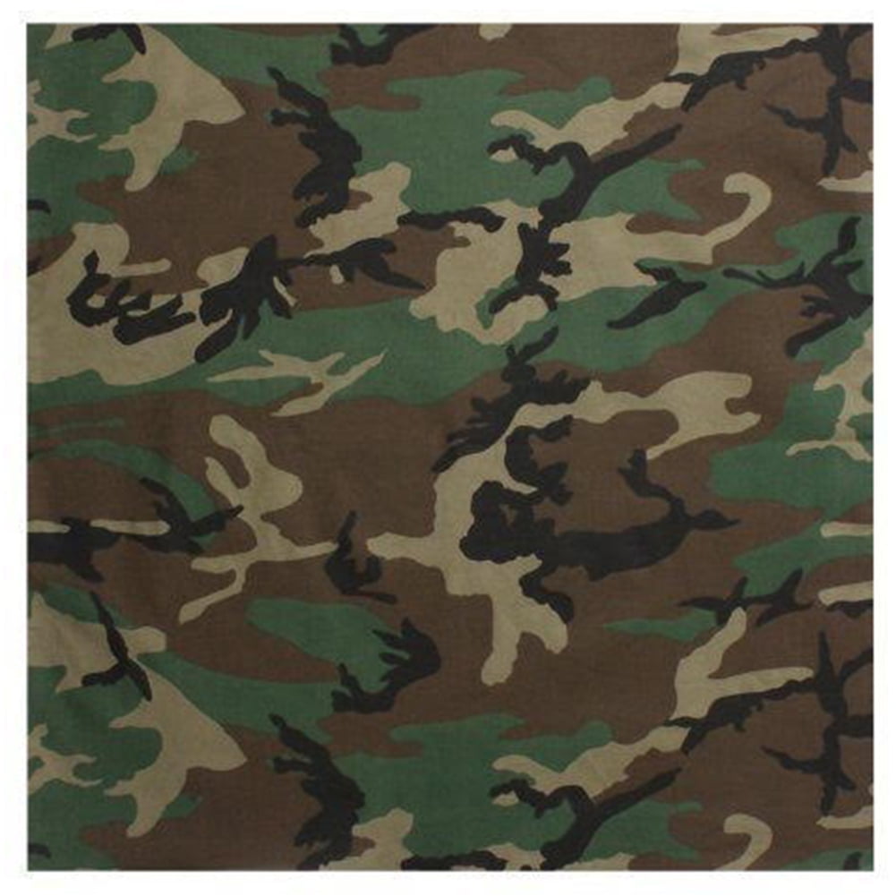Bandana 6 PC Face Cover Military Camouflage Print Cotton Head Wrap Mask ...