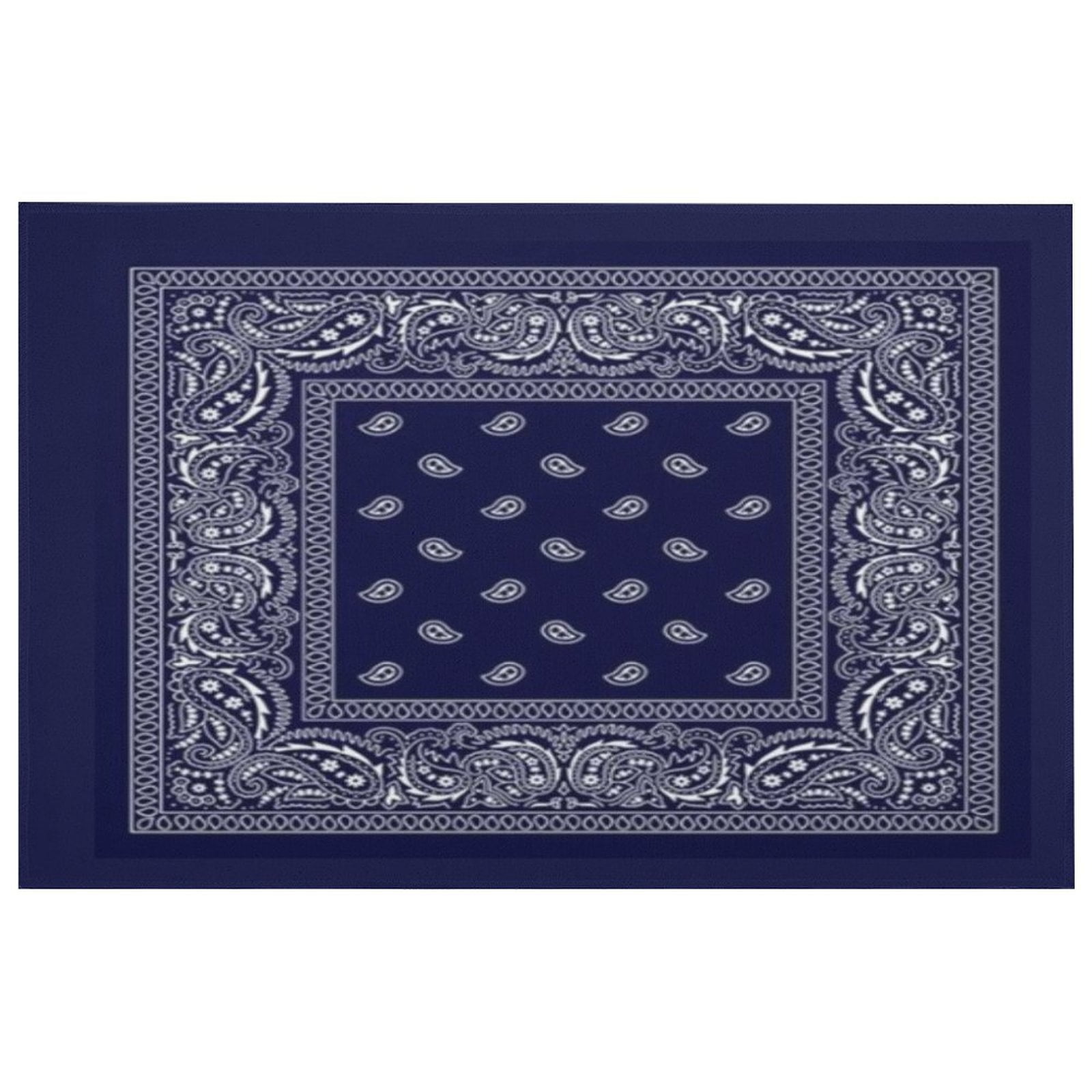Bandana Blue Adult Home Decor Bedroom Living Room Crystal Velvet Carpet ...
