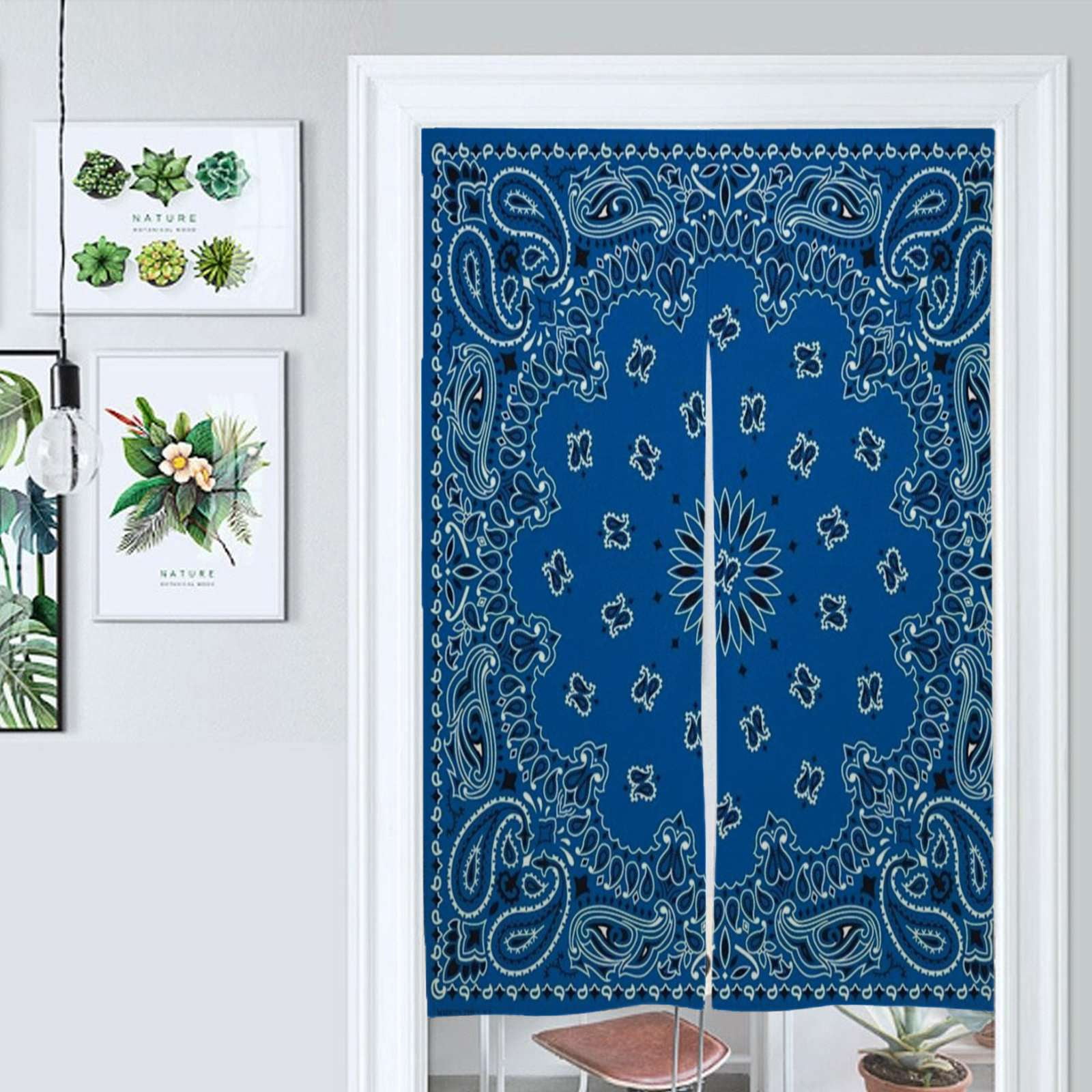 Bandana Blue Door Curtain Nordic Living Room DoorCurtain Porch ...