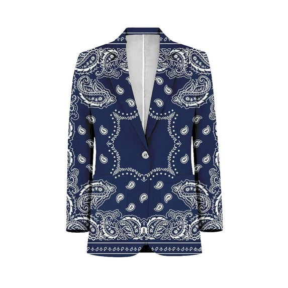 Bandana Blue - Navy Blue Customized Men's Suits full man Shawl Collar ...